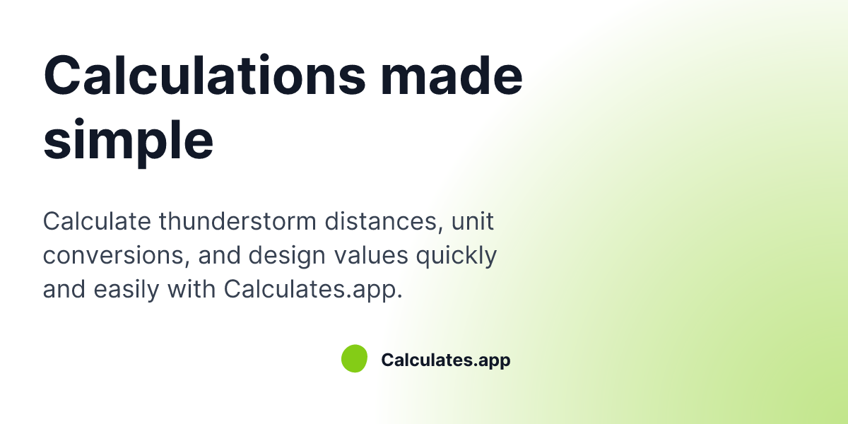 Calculations made simple | Calculates.app